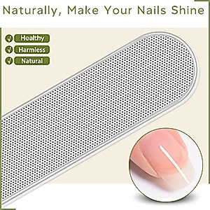 2Pcs Glass Nail Files & 2Pcs Nano Glass Files - Gifts for Women Wife Professional Glass File with Case, Double Sided Upgrade Glass File for Natural Nails