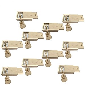 10 PCS Guitar Shaped Wood Memory Stick USB Flash Drive in Wood Box (2.0/16GB, Maple)