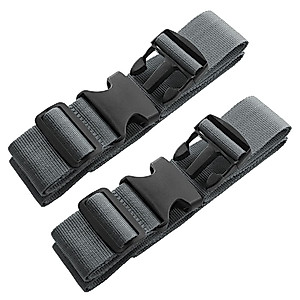 Youteer 2pcs 74″×2″Luggage Straps for Suitcases,Adjustable Suitcase Straps and Heavy Duty Strap Buckle Packing Straps Travel Accessories,Gray