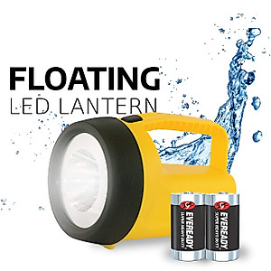 Eveready LED Floating Lantern Flashlight, Battery Powered LED Lanterns for Hurricane Supplies, Survival Kits, Camping Accessories, Power Outages, Batteries Included