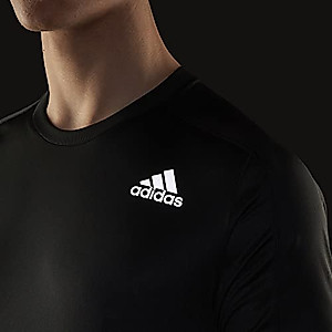 adidas Men's Own The Run Long Sleeve Tee, Black/Black, X-Large