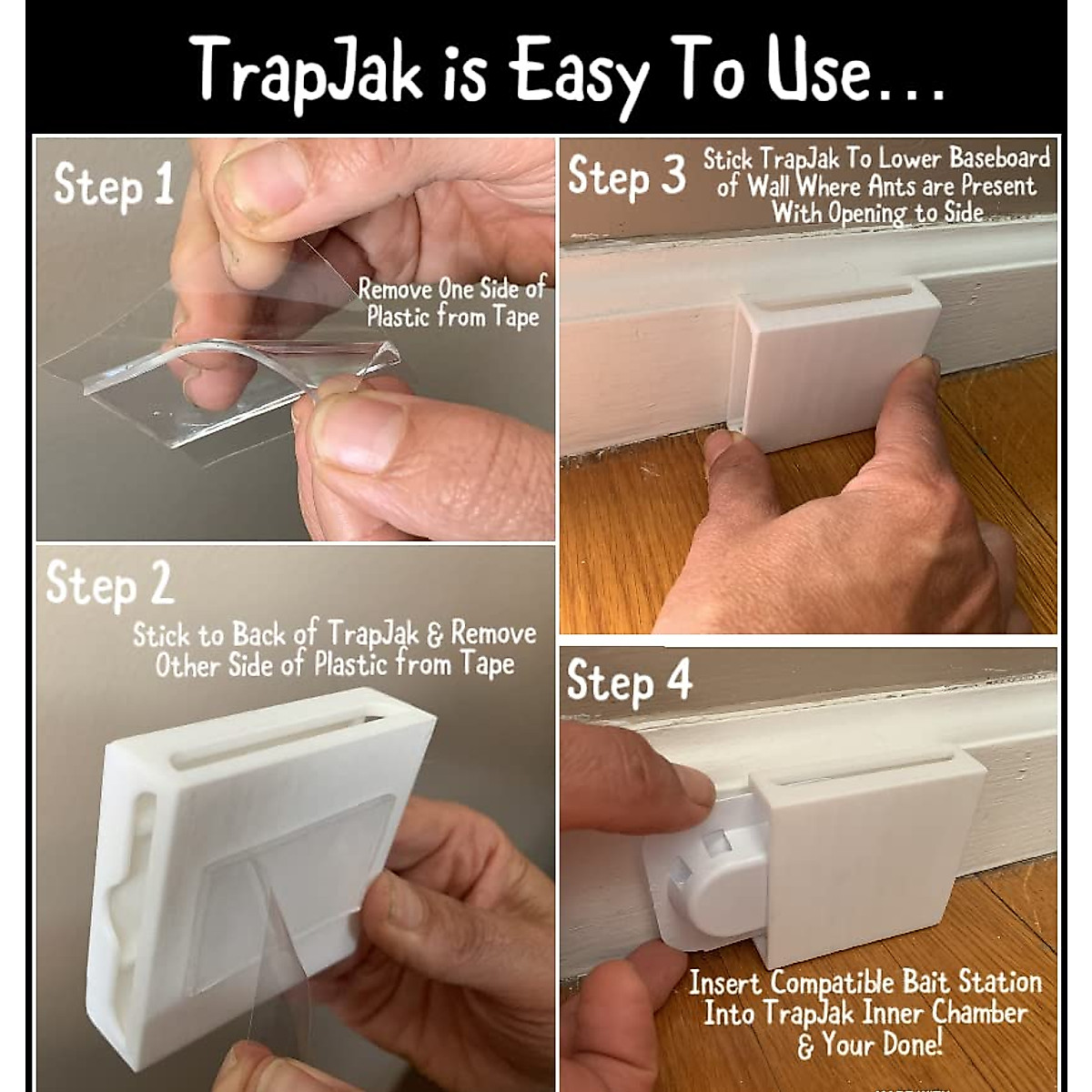 TrapJak Ant & Roach Bait Station Covers - 3 Pack - Compatible with RAID, Hotshot & Combat Plastic Ant Traps