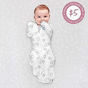 Love to Dream Swaddle UP, Baby Sleep Sack, Self-Soothing Swaddles for Newborns, Get Longer Sleep, Snug Fit Helps Calm Startle Reflex, New Born Essentials for Baby, 8-13lb, Rainbow