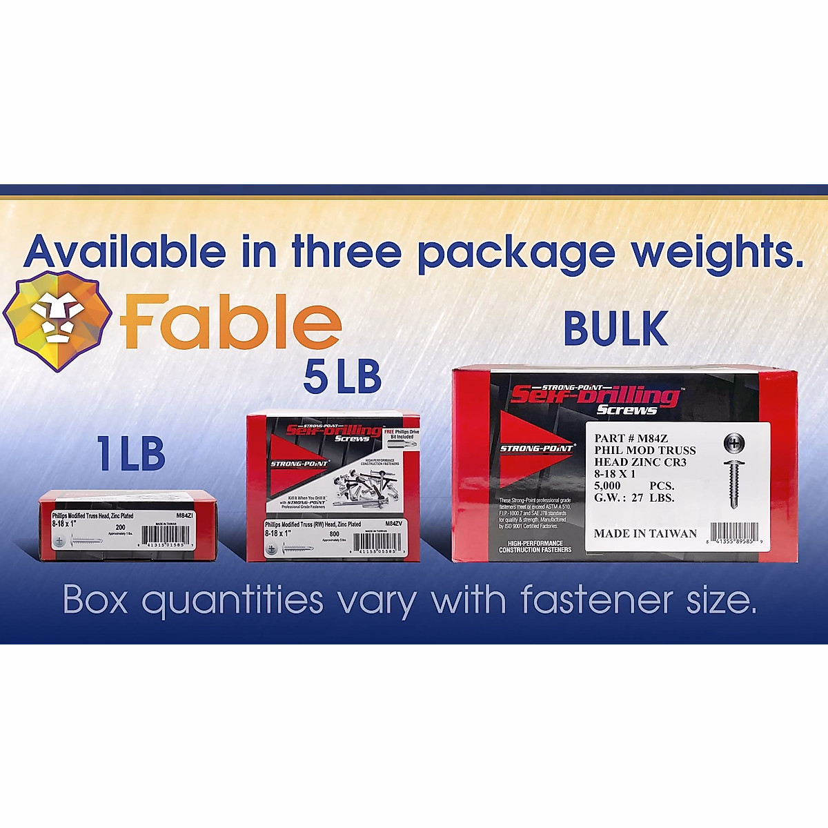 410 Stainless 10 X 1 1/2" Flat Phillips Head Self-Tapping Self-Drilling TEK Screw 1LB Convenient Packaging (100 PCS)