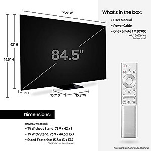 SAMSUNG 85-inch Class QLED Q900T Series - Real 8K Resolution Direct Full Array 32X Quantum HDR 32X Smart TV with Alexa Built-in (QN85Q900TSFXZA, 2020 Model)