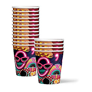 50's Diner Birthday Party Supplies Set Plates Napkins Cups Tableware Kit for 16