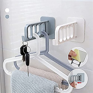 Géneric Drying Racks for Laundry Foldable, No Hole Punching No Trace Installation, Laundry Drying Rack Wall Mount, Hanging Storage Rack for Balcony, Mudroom, Bedroom (Size : PABS-2PCS)