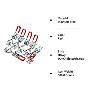 6 Pack Adjustable Toggle Latch Clamp 4001, 330 Lbs 150Kg Holding Capacity, 4001 Heavy Duty Quick Release Pull Latch Toggle Clamp