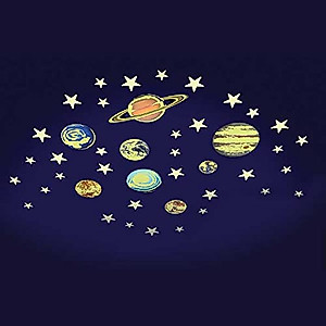 The Original Glowstars: Glowstars & Planets- Glow-in-The Dark, Space Décor, Plastic, Self-Adhesive Pads, Decorate Ceilings, Walls & More
