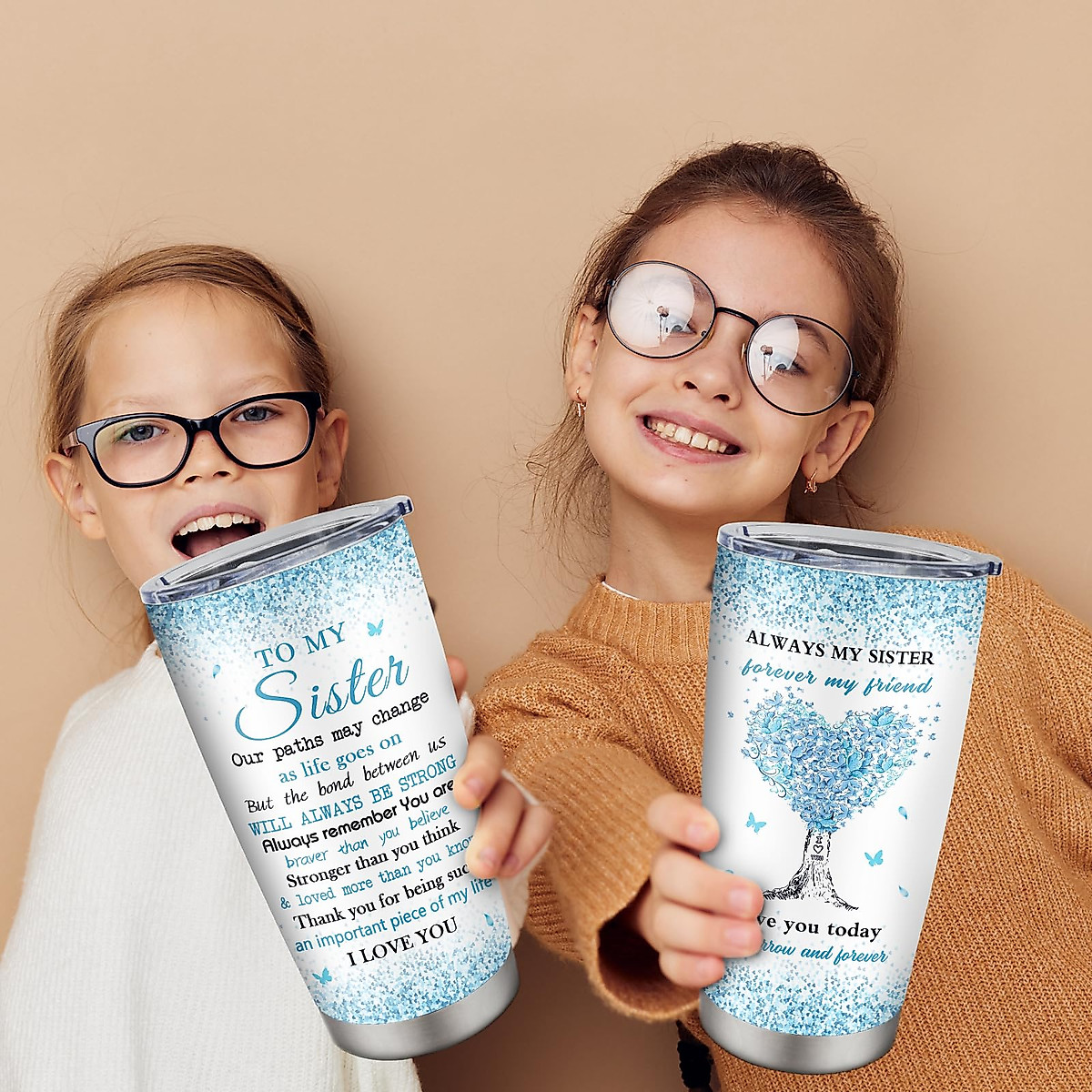 Vutieso Sister Gifts, Sisters Gifts From Sister, Sister Gift Tumbler 20oz, Birthday Gift For Sister, Big Sister Gift, Gift For Sister, Best Sister Gift, Funny Sister Gifts, Soul Sister Gifts For Women