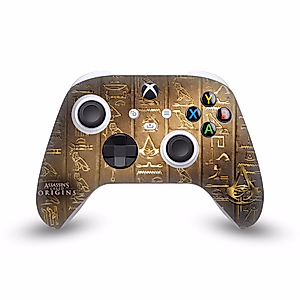 Head Case Designs Officially Licensed Assassin's Creed Logo 3D Heiroglyphics Origins Graphics Matte Vinyl Sticker Gaming Skin Decal Cover Compatible with Xbox Series X/S Controller