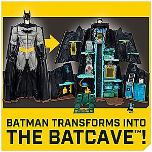 Batman, Bat-Tech Batcave, Giant Transforming Playset with Exclusive 4” Batman Figure and Accessories, Kids Toys for Boys Aged 4 and Up