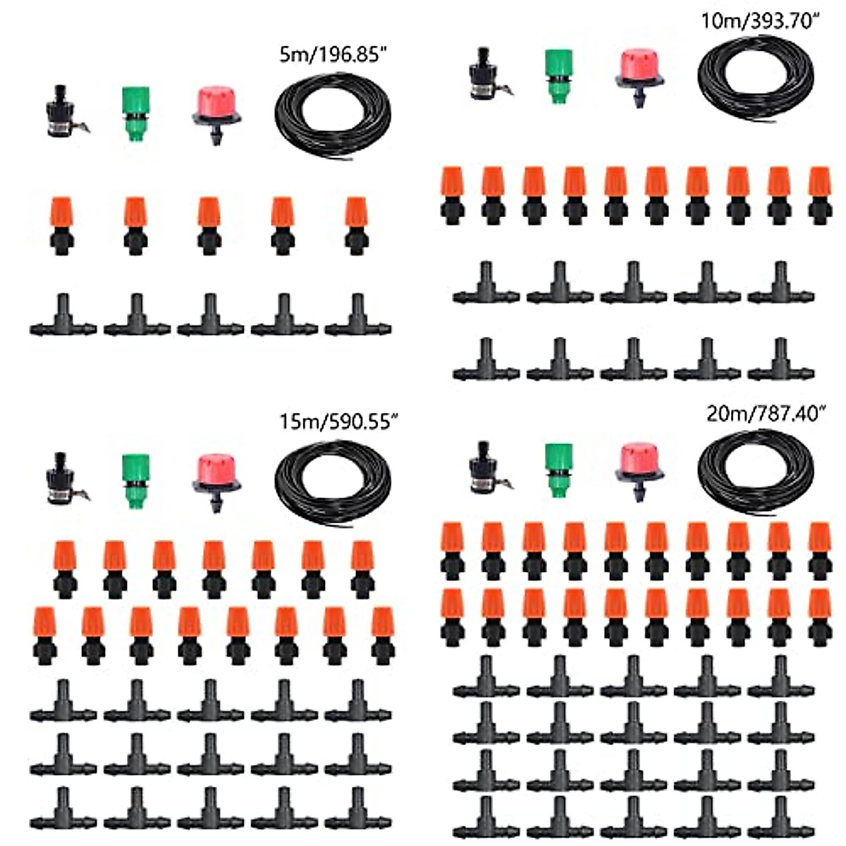 beertoy 1 Set Self-Priming Misting Cooling System Multifunction Watering Supplies for Gardening Lover Garden Planting Supplies Garden misting System