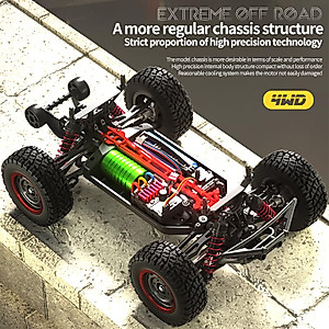 Brushless RC Car, 70km/h, 16106 PRO, High Speed RC Car, RTR, 1/16 4WD Off-Road Drift Brushless Crawler RC Truck for Adults Blue