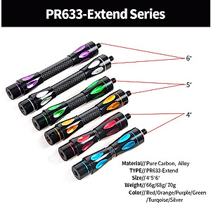 MILAEM 4" 5" 6" Archery Bow Stabilizer Balance Bar Extension Pole Rod Extender Bar for Compound Bow Recurve Bow Accessory (Red, 6")