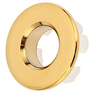 Bathroom and Kitchen Sink Overflow Cover Circular Spare Sink Hole Bathroom Sink Drains Bathtub Accessories (Gold)