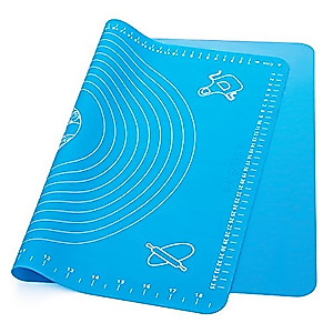 LIMNUO Silicone Pastry Mat Extra Thick Non Stick Baking Mat Non Stick Rolling Dough with Measurements-Non Slip,Kneading Mat, Counter Mat,Dough Rolling Mat,Oven Liner,Pie Crust Mat