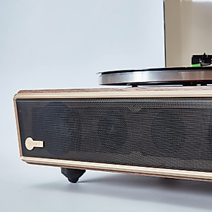 Arkrocket Huygens High Fidelity Bluetooth Record Player with Built-in Speakers Belt Drive Vinyl Turntable with Moving Magnet Cartridge, Bluetooth Input Output and Aux-in (Huygens Walnut)