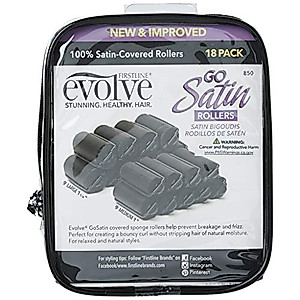 Evolve Satin-Covered Rollers, 18 Piece