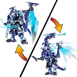 YEIBOBO ! 2-in-1 Flying Dragon Robot Transforming Toys (Blue Freeze Devil)