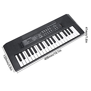 37 Key Electric Keyboard Piano Electronic Digital Piano Educational Musical Instrument with Microphone Recording Function Portable Piano Keyboard Teaching for Beginners Boys and Girls