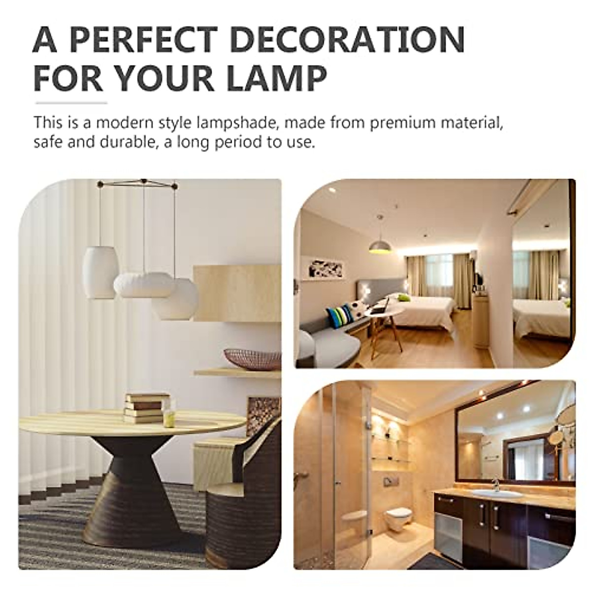 4Pcs Plastic Lamp Shade Replacement Horseshoe Plastic Lamp Shade White Lamp Shade for Floor Lamps Cover for Multi- Head Stand up Lamp Bedroom Light 5.11X3.34inch