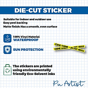 Crime Scene Tape Stickers True Crime Podcasts Stickers Funny Stickers Crime Laptop Decals Crime Tumbler Stickers Crime Water Bottle Vinyl Die Cut Sticker for Car Laptop Phone Guitar Helmet Gift Idea
