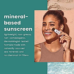 Hawaiian Tropic Mineral Powder Sunscreen Brush, SPF 30 | SPF Powder Sunscreen for Face, Brush On Sunscreen Powder for Face, Translucent Powder Sunscreen, SPF 30