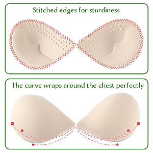 KOOAAICCHI Bra Pad Inserts Removable Bra Cups Inserts Bra Pads Sewed for Women's Sports Cups Bra - L