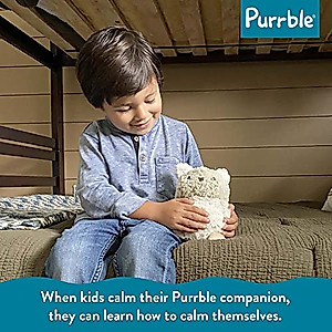 Purrble - Calming Toy Companion with Dynamic Heartbeat and Soothing Purr - Interactive Plush Companion for All Ages - Stuffed Animal Doll for Emotion Regulation - Cuddle and Pet Plushies