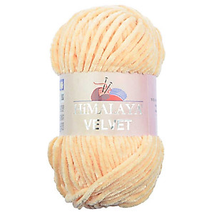 Himalaya Velvet, 4 Skeins/Balls, Super Chunky Yarn, 100% Polyester, for Knitting Crochet, Chenille Knitting Yarn, Fluffy Yarn, Clothing, Baby Blankets, Each Skein/Ball 100 g, 131 Yards (90033)