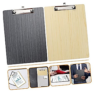 Tofficu Correction Fluid 2pcs Folder Board Pencil Conference Writing Board Paper File Organizer Document Organizer Clipboard Clip Boards Exam Paper Clips A4 Wood Grain Wooden Bottom Plate