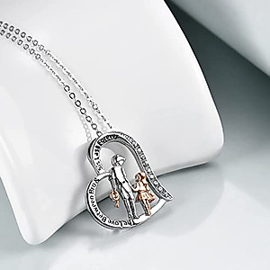 AOBOCO Sisters Gifts from Brother Sterling Silver Brother to Sister Christmas Jewelry Gift (Brother Sister Necklace)