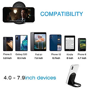 Ama Forest Cell Phone Stand 3Pack, Portable Foldable Desktop Cell Phone Holder, Adjustable Universal Multi-Angle Cradle Stands for Tablet iPad iPhone X/xr/xs max Samsung Galaxy, Black, White, Pink