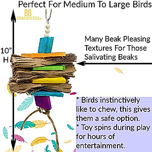 Bonka Bird Toys 1057 Paper Squash Shredding Foraging Natural Parrot Quaker Parrotlet Budgie Macaw