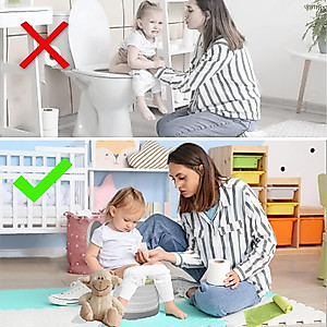 portable, foldable potty seat for toddler, Training Toilet Seat Emergency Toilet for Car, Camping, Outdoor, indoor (grey, small)