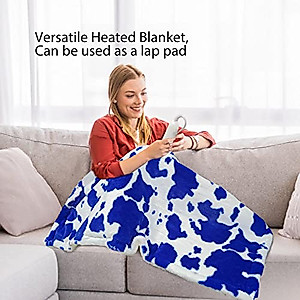 Weighted Heated Blanket，36" x 48" Small Weighted and Heated Throw Blankets, 5Lbs, Weighted Lap Blanket for Adults ,Children ，12 Heating Levels & 8 Timer, Machine Washable, for Teens and Kids