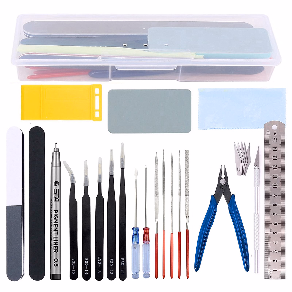 26Pcs Gundam Model Tools Kit Gunpla Tool Kit Gundam Modeler Basic Tools for Gundam Bandai Hobby Building Assembling Making