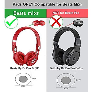 Replacement Mixr Earpad Ear Pads Cushion Cover Memory Foam Compatible with Beats Mixr On-Ear Headphones