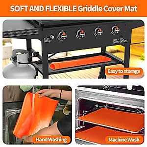 Ghislaine 28" Silicone Griddle Mat for Blackstone 28 Inch Griddle, Grill Cover Mat Heavy Duty Food Grade, Silicone Protective Mat Cover Blackstone Accessories Protect Griddle from Dirt & Rust