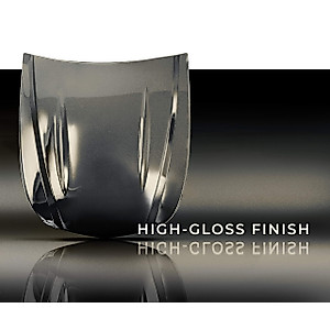 VViViD+ Ultra Gloss Candy Charcoal Grey Vinyl Car Wrap Premium Paint Replacement Film Roll with Nano Air Release Technology, Stretchable Protective Cap Liner, Self Adhesive (1ft x 5ft)