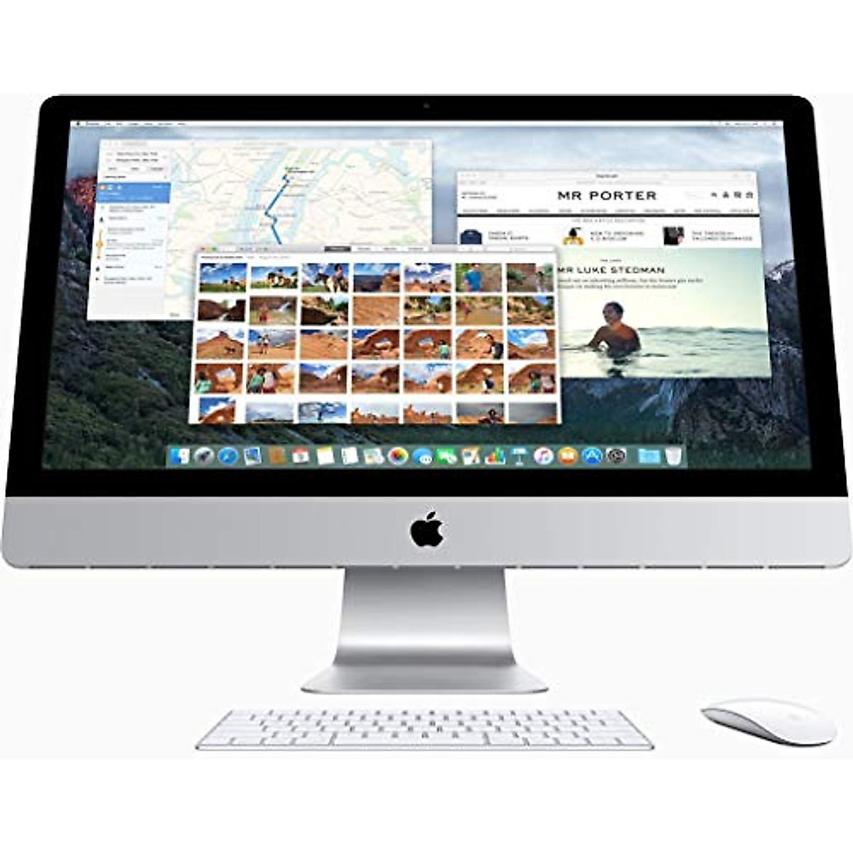Apple iMac MK482LL/A 27-Inch Retina 5K Display Desktop (Intel Quad-Core i5 3.3GHz, 8GB RAM, 2TB Fusion Drive, Mac OS X), Silver ()(Renewed)