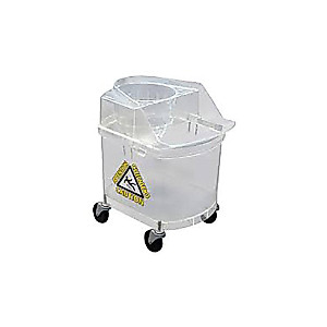 212 Main Albino Rhino Transparent Mop Bucket with Wringer Metal-Free Inmate Safe for Corrections Facilities - Clear