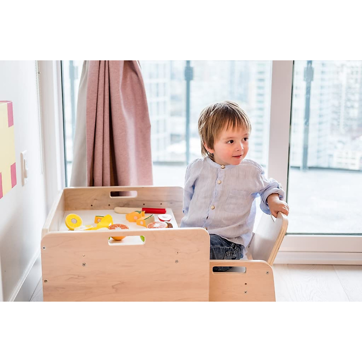 Montessori Table and Chair Set - Papaya Set
