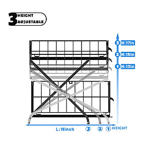 SweeTinytwo Adjustable Under Sink Organizer - 2 Tier Storage Rack with Height Adjustment, Bathroom Cabinet Storage Solution for Kitchen, Expandable Shelf for Under Sink Organization (40cm, white)