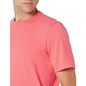 Amazon Essentials Men's Regular-Fit Short-Sleeve Crewneck T-Shirt, Pack of 2, Coral Pink/Dark Navy, X-Large