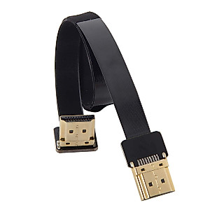 JSER CYFPV FPV HDMI Male to Up Angled 90D HDMI Male HDTV FPC Flat Cable for FPV HDTV Multicopter Aerial Photography (0.5m)