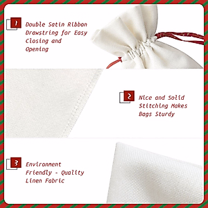 RLDOBOFE Christmas Gift Bags With Drawstring french bulldog Christmas Burlap Gift Bag Christmas Drawstring Bag for Halloween Xmas Candy Bags Reusable Xmas Present Bags for Party Decorations Holiday