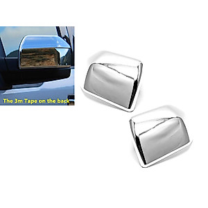 eLoveQ Chrome Top Half Side Mirror Cover Covers Compatible with 2015-2019 Ford F-150