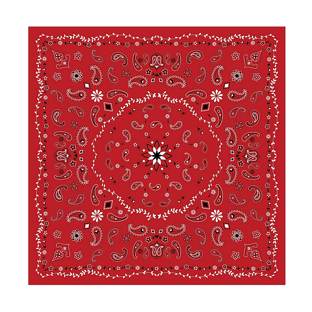 100% Combed Cotton Bandanas 3 Packs, Face Bandana for Women and Men, Unisex Multi-functional Headbands and Scarves (001)